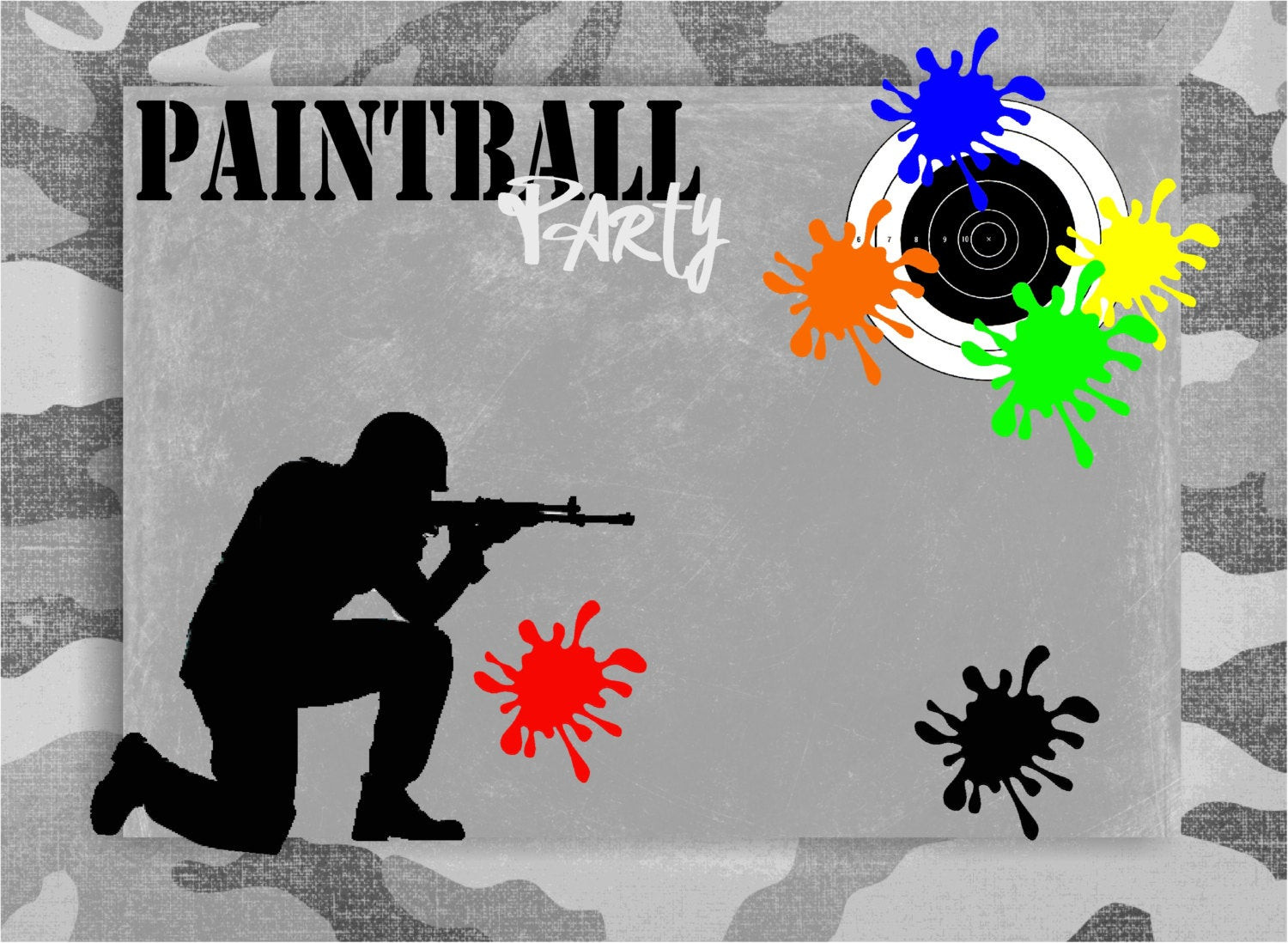 Free Paintball Birthday Invitation Templates Printable Templates
